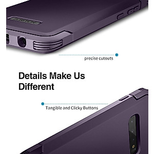 SURITCH for Samsung Galaxy S10 Plus Case, [Built-in Screen Protector] 360° Full Protection Military Grade Shockproof Rugged Bumper Thick Protective Phone Cover for Samsung S10 Plus 6.4 Inch - Purple
