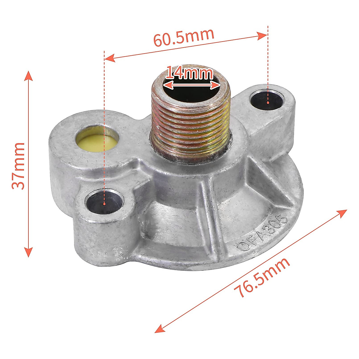 KIPA Oil Filter Adapter Replace for Small Block Chevy V8 Engines SBC BBC Spin On Bypass 305 307 327 350 400 396 402 427 454# 3952301