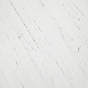 Farmlyn Creek 2 Piece Rustic Bathroom Trash Can Set with Handles for Bedroom, Living Room, Office (White-Washed, 2 Sizes)