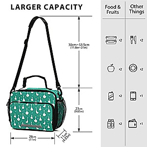 Glaphy Cute Goose Farm Animals Lunch Bag, Cooler Lunch Box Insulated Lunch Tote Bags Food Container for Men Women Kids