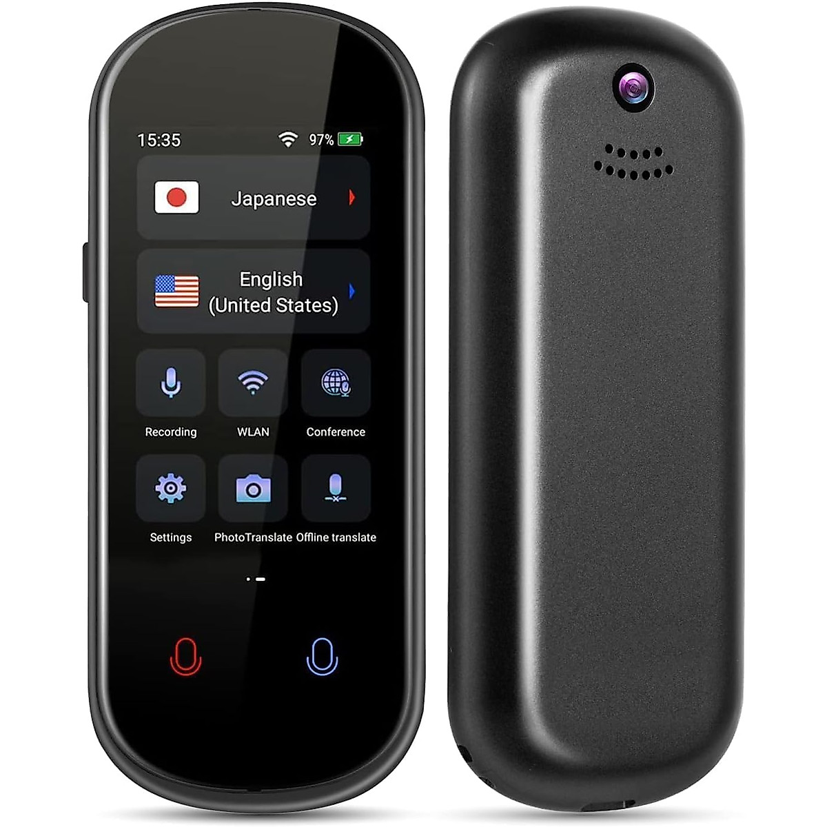 Instant Lanquage Translator Device，Electronic Foreign Language Translators，Two-Way Smart Voice and Photo Pocket Translator Real Time, 138 Languages Supported, Standy 180H, Portable Offline Translatio