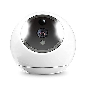 Amaryllo iBabi Smart Baby Monitor: 1080p FHD, Night Vision, Cry/Voice Alerts, 360 Auto-Tracking PTZ, Danger Zone, Baby's Daily Insights, Two-Way Audio, Lullaby Player, Wall Mount Included (White)