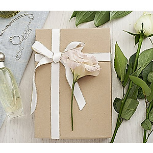 MESHA Cardboard Paper Box for Jewelry and Gift 8x5.5x1.25 Inch Thick White Paper Box With Cotton Lining (Brown-10Pcs)