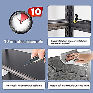 5-Tier Garage Shelving,Garage Storage Heavy Duty Shelving,Adjustable Metal Storage Shelf Units and Storage,Heavy Duty Metal Shelving,Metal Shelves Rack Warehouse Industrial Storage 63*31.5*15.7 Inch