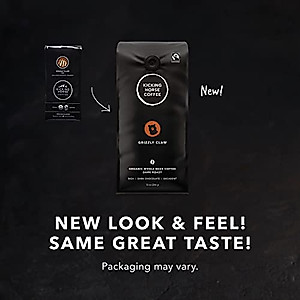 Kicking Horse Coffee, Grizzly Claw, Dark Roast, Whole Bean, 10 Oz - Certified Organic, Fairtrade, Kosher Coffee