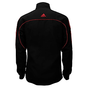 adidas Combat Sports Light Track Jacket w/Classic 3 Stripes - Black Red - Medium