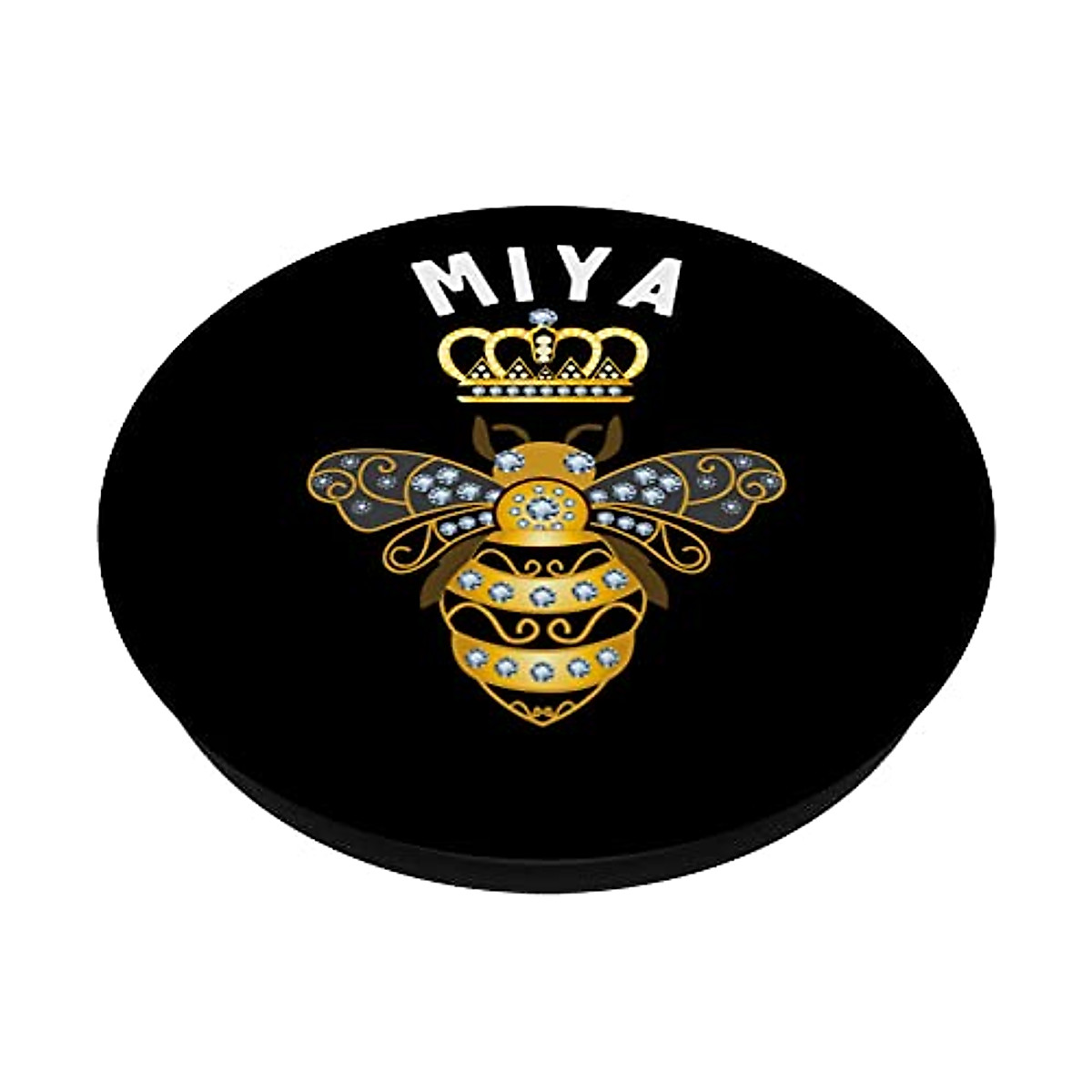 Miya Name Miya Birthday Gifts Queen Crown Bee Miya PopSockets Swappable PopGrip