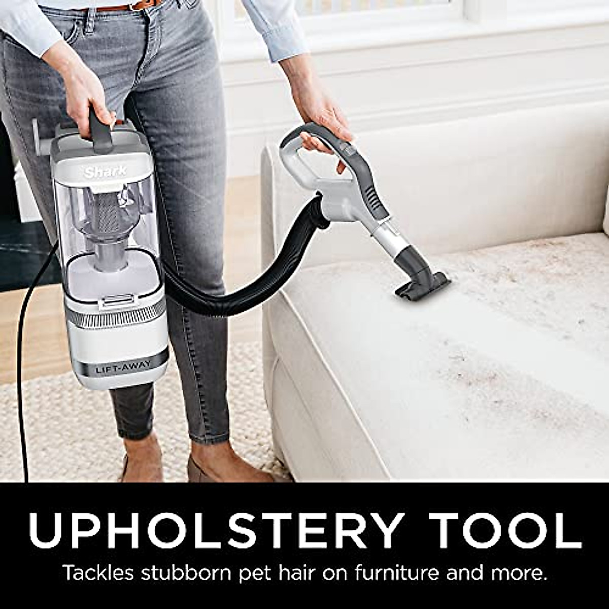 Shark LA300 Navigator Lift-Away ADV Corded Upright Vacuum, White (Renewed)