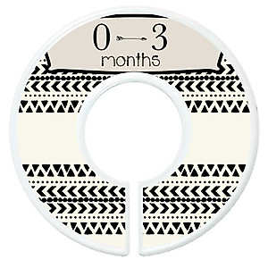 Mumsy Goose Nursery Closet Dividers Closet Organizers Baby Clothes Dividers Monochrome Boho