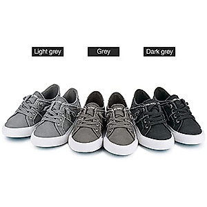 JENN ARDOR Women's Fashion Slip on Sneakers Tennis Shoes Non Slip Casual Canvas Shoes for Women Comfortable Walking Shoes Low Top Sneakers Flats with Zipper
