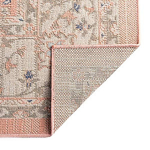 Unique Loom Whitney Collection Traditional Border Area Rug (8' 0 x 10' 0 Rectangular, Powder Pink)