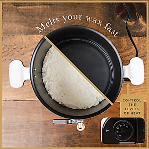 Craft & Venture Wax Melter for Candle Making - Candle Wax Melting Pot Holds 7qts (14lbs) of Wax – Soap Melter for soap Making Supplies - Easy Pour Candle Maker for Candle Making Supplies