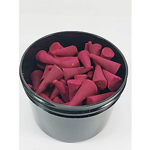 Backwoods Lighting LLC Dragons Blood Incense Cones 100 Count in an Air Tight Reusable Jar/Relax Your Space/Highly Fragranced,Cone,Small