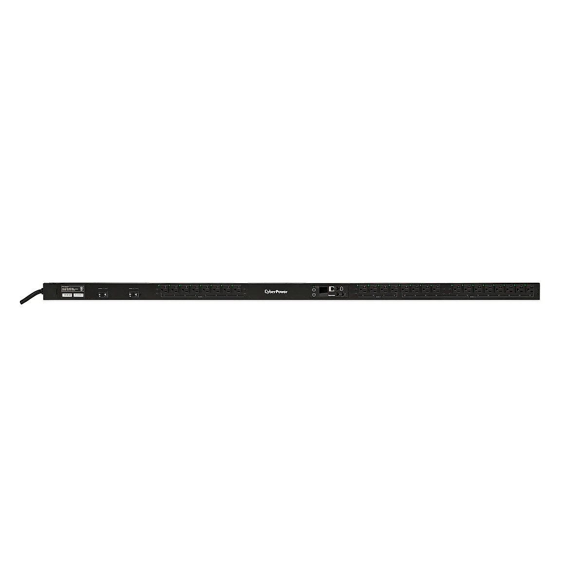 CyberPower PDU81102 Switched Metered Outlet PDU, 100-120V/30A, 24 Outlets, 0U Rackmount, Black