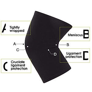 Sports Knee Pads, Outdoor Sports Nylon Knitted Knee Pads Breathable Knee Pads for Training Running Riding Basketball