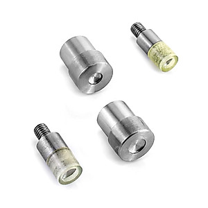 QWORK Handmade Manual Press Machine, 8mm + 10mm Diameter Mini Manual Machine Dies Stud Rivet Setter Punch Puncher Dies