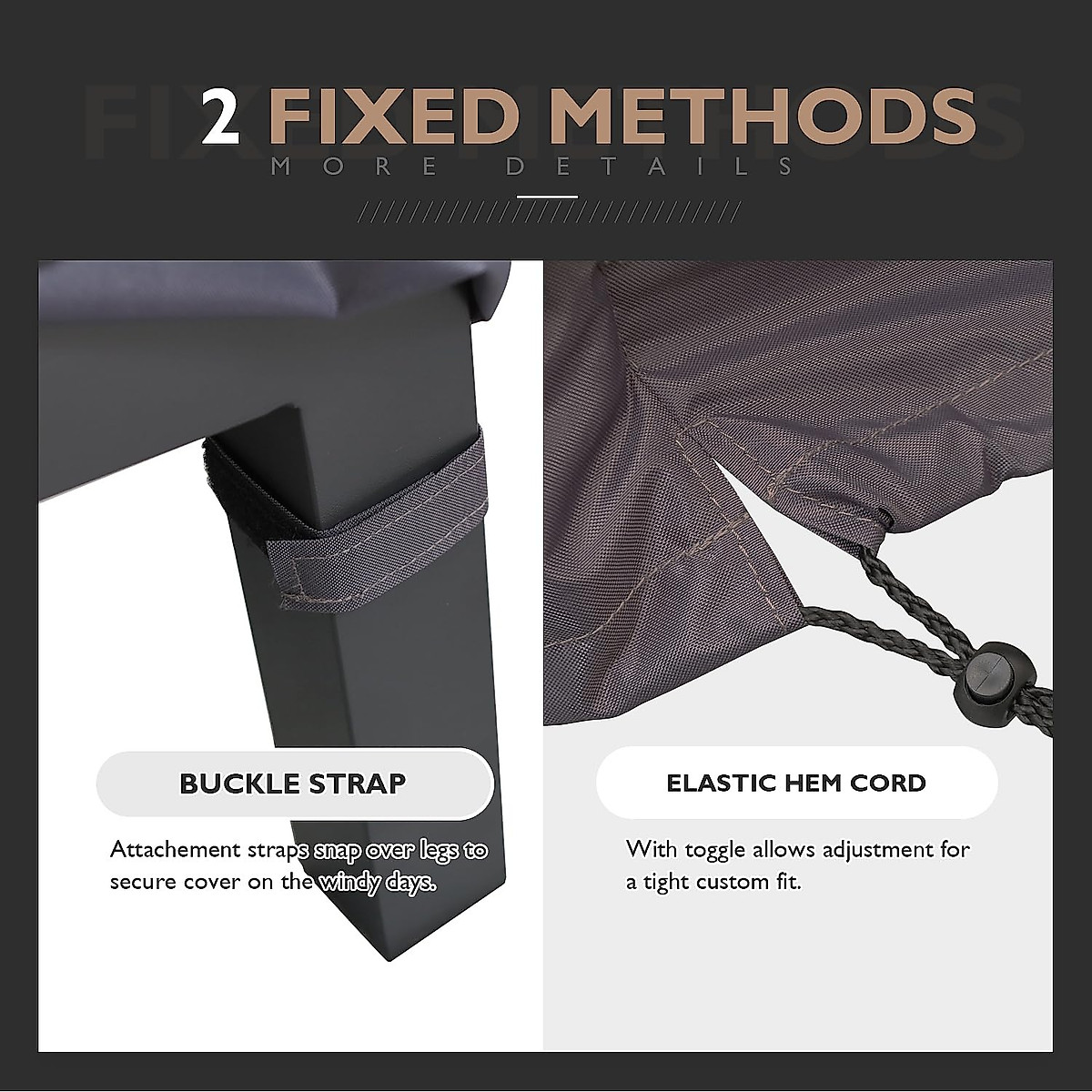 Yoneesn Garden Furniture Covers, Patio Furniture Waterproof Cover with Air Vent , 600D Outdoor Sofa Cover for outside Rectangle/Rectangular Table and Chair Set, rattan furniture set