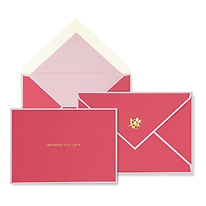 Kate Spade New York All Occasion Card Set of 15 with Blank Interior and Lined Envelopes, Colorblock
