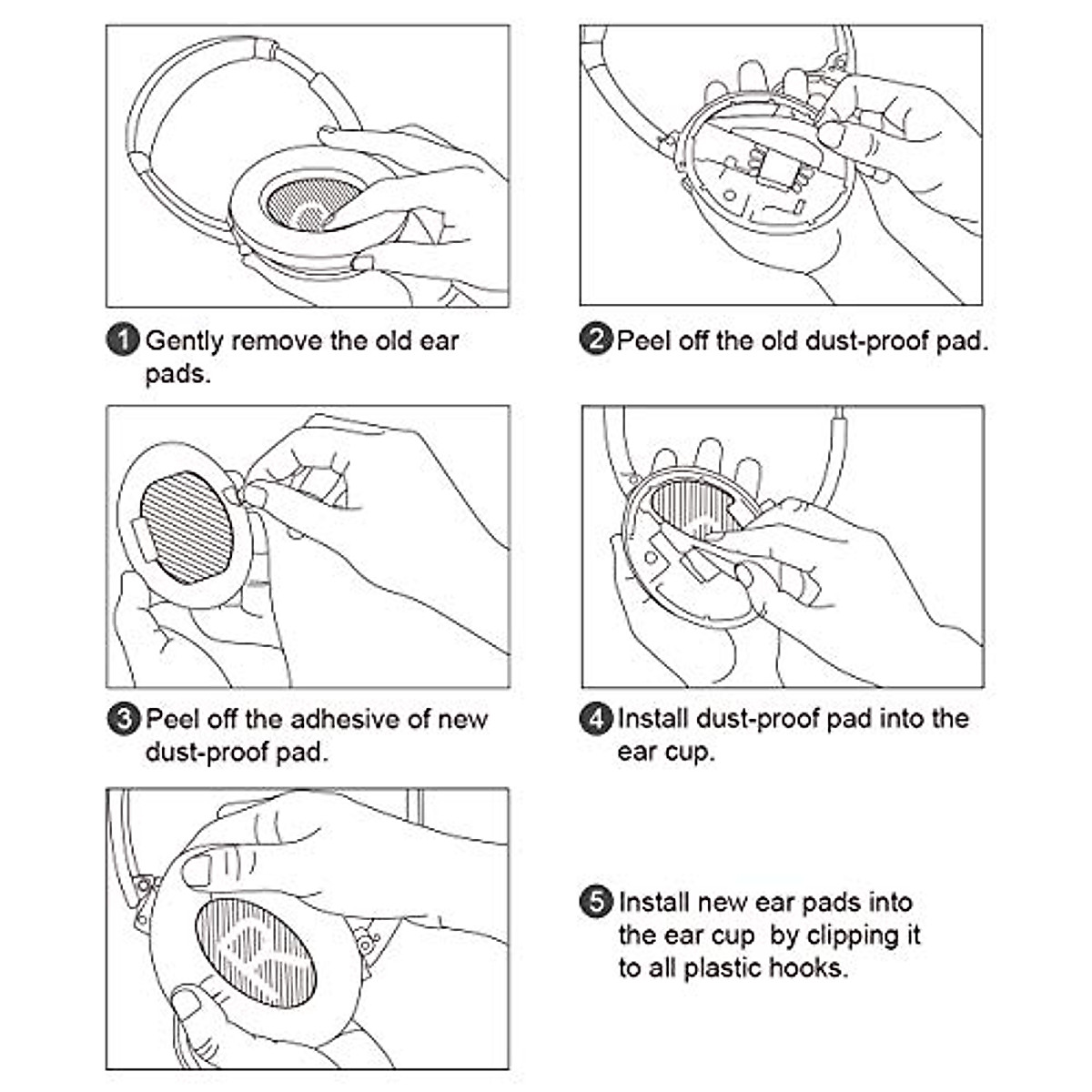 ELZO Headphones Replacement Pads for Bose, Professional Ear Pads for Bose Headphones QC2/QC15/QC25/QC35/QC35II/QC45/AE2/AE2i/AE2w/SoundTrure/SoundLink Complete with 2 Install Stick(Blue & Black)