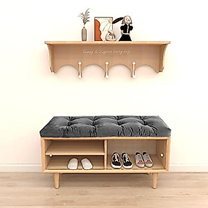 ROFIELTY Bench Cushion 36 inches. Non-Slip Tufted Cushion for Indoor/Outdoor use, Comfortable Window Cushion, Soft Piano Bench Cushion.Multi-Scene use of Cushions. (36x14x3, Dark Gray)