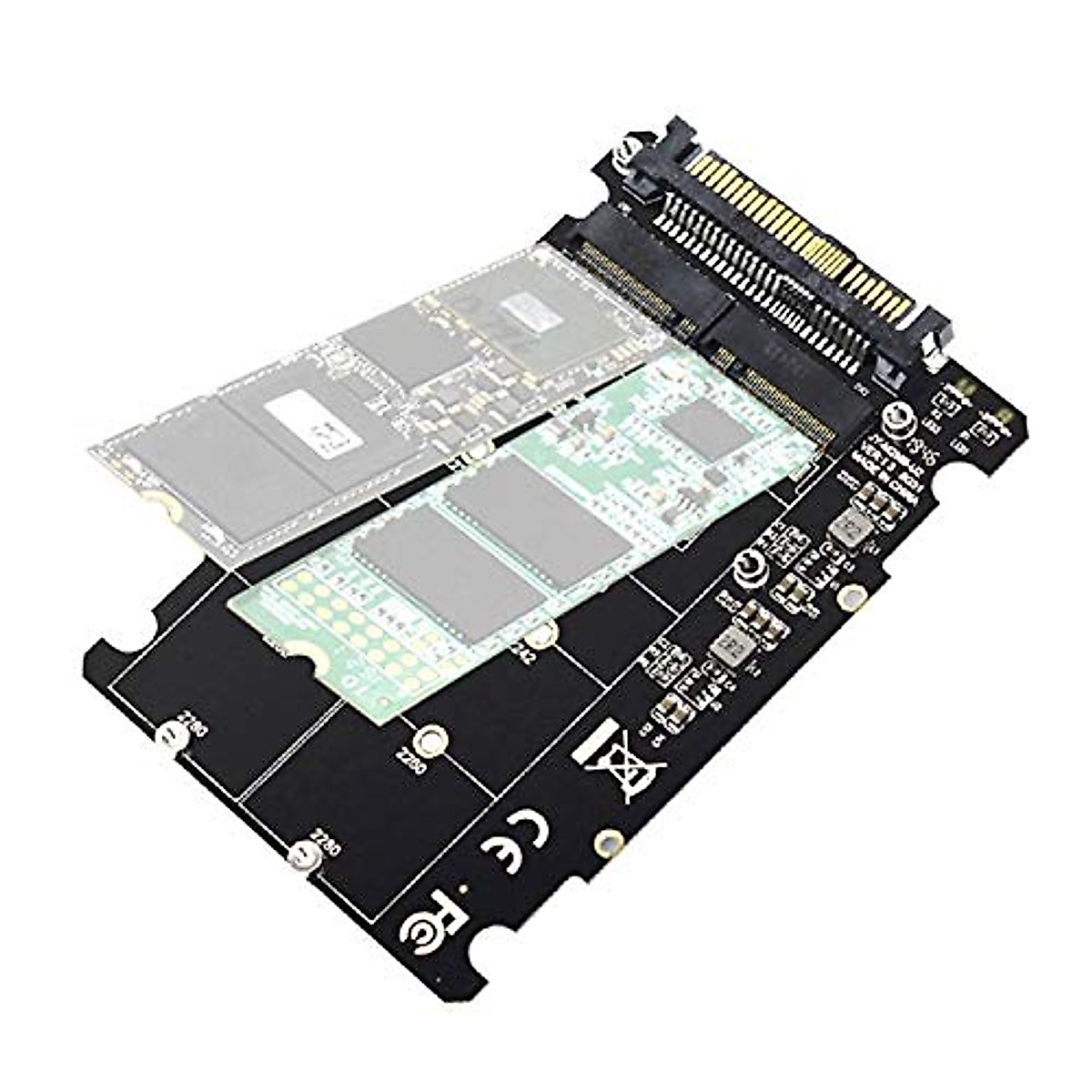 DOCOOP 2 in 1 M.2 NVMe SATA U2PCB M.2 NVME SSD Key M Key B SSD to U.2 SFF-8639 PCIe M2 Converter Desktop Computer Parts