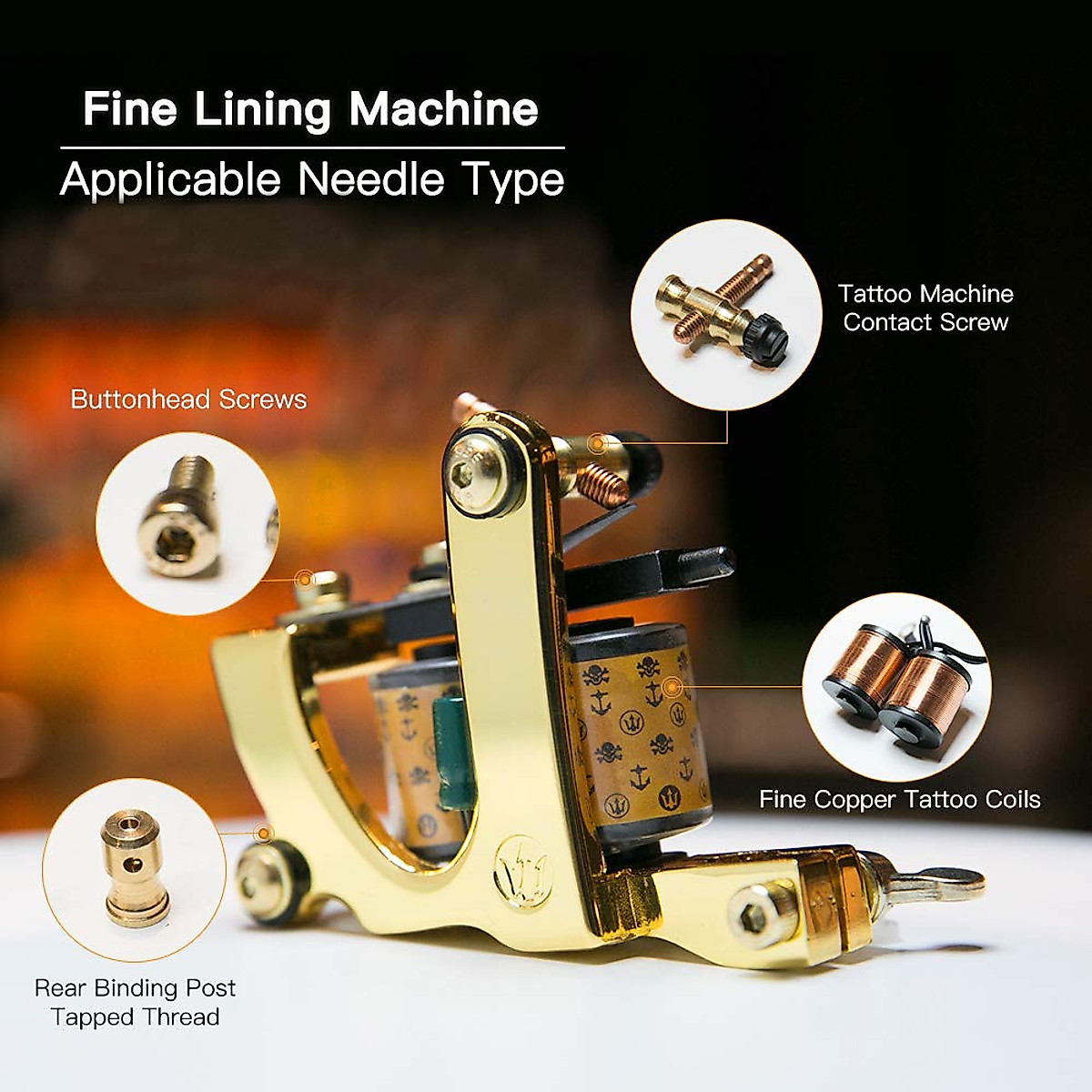 Dragonhawk Complete Tattoo Kit for Beginners 2 Pro Tattoo Machine Tattoo Power Supply Kit Tattoo Inks 20 Tattoo Needles Tips Tattoo Supplies