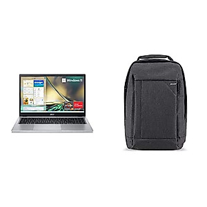 Acer Aspire 3 A315-24PT-R8CY Laptop | 15.6" HD IPS Touch | AMD Ryzen 5 7520U | AMD Radeon Graphics | 8GB LPDDR5 | 512GB SSD | Wi-Fi 5 | Windows 11 Home 15.6" Gray Travel Backpack