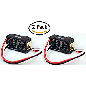 Creative Hobbies Pack of 2, Outdoor Hard-Wired Post Eye Light Control Electric Resistor Photocell Light Sensor, Dusk to Dawn Sensor, Convert Fixtures to Auto On at Night, LED HID CFL JL-103A