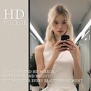 Rowjut 64"x21"Floor Mirror Arched Full Length Mirros, Mirror Floor Length Standing Hanging or Leaning & Large Full Body & Wall Mirror for Bedroom, Living Room, Aluminum Frame, Black