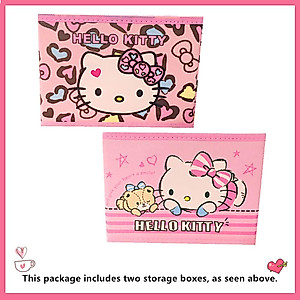 Kerr's Choice Collapsible Storage Bin Kitty Foldable Baskets | Kawaii Office Desk Organizer Room Decoration Cute Room Decor Cute Functional Container