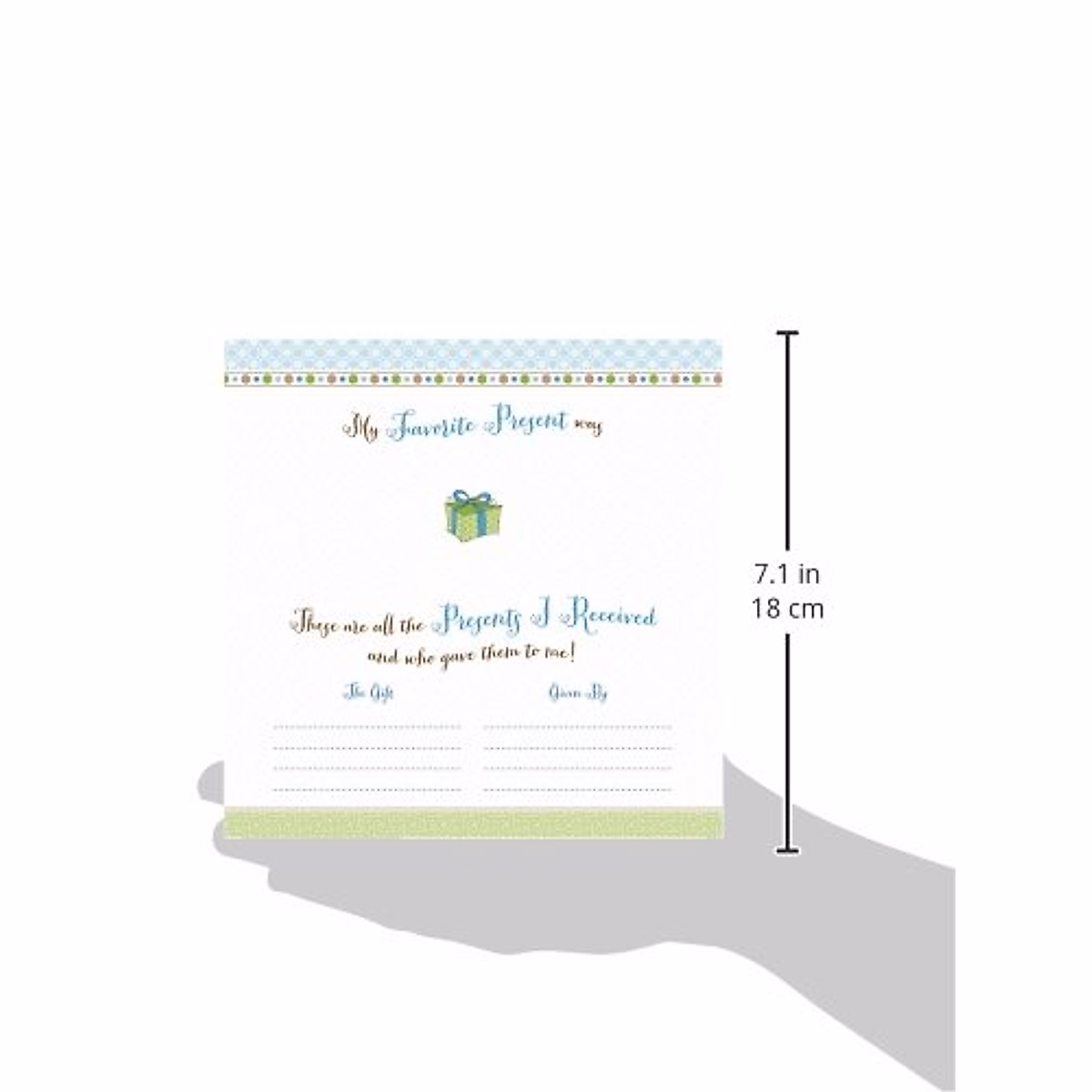 Lillian Rose 1st Birthday Keepsake Memory Book, Blue, 7"