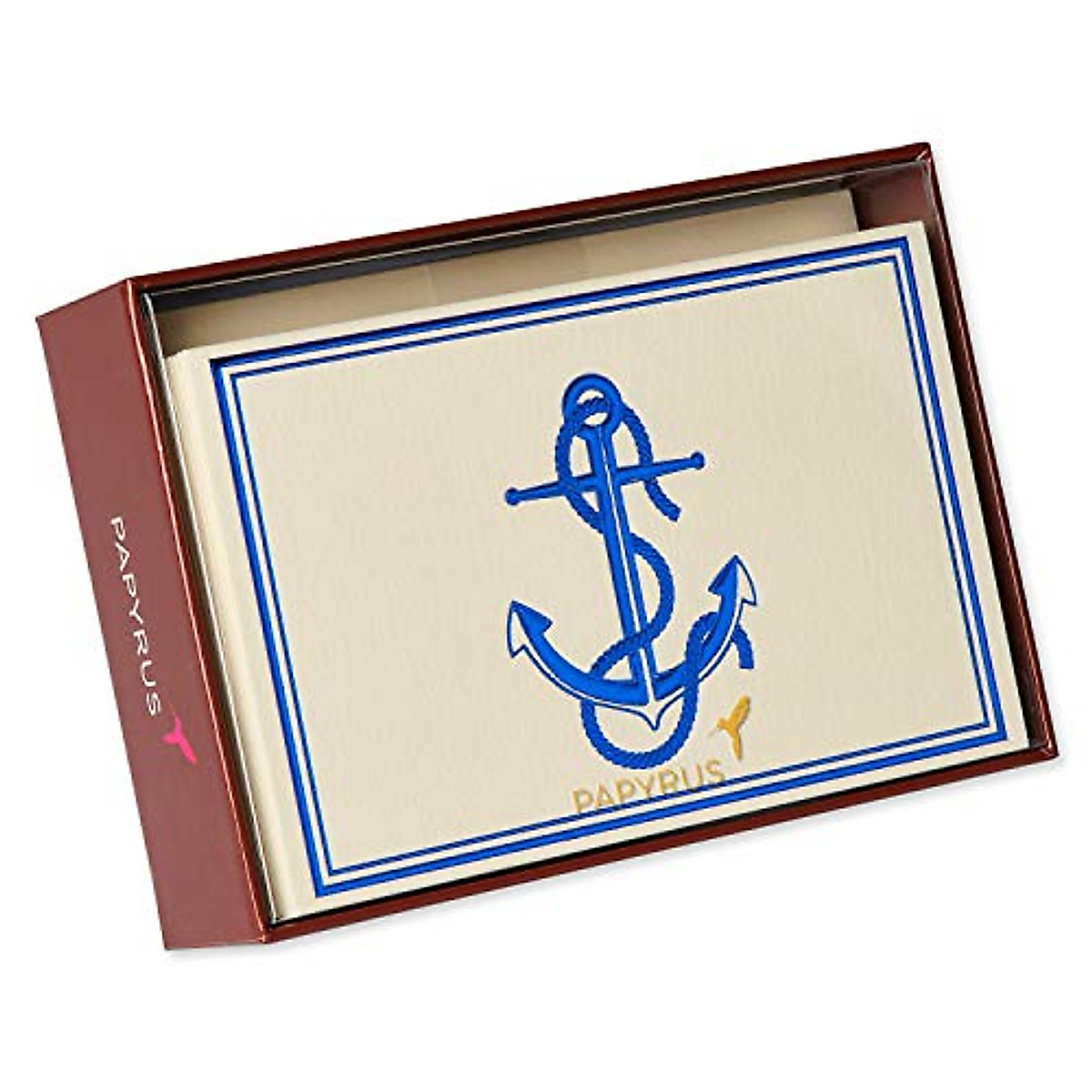 Papyrus Blank Cards with Envelopes, Nautical Anchor (16-Count)
