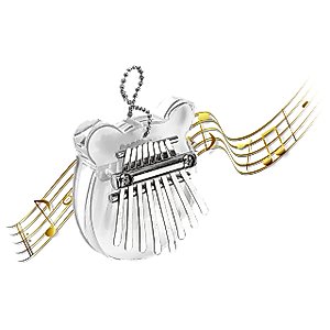 SonicoTech Mini Kalimba Mini Thumb Piano 8 Keys Finger Piano Marimbas Hand Piano Cute Kalimba with Lanyard Keychain Special Lovely Gifts (Crystal bear) Visit Store for Bundle Sales