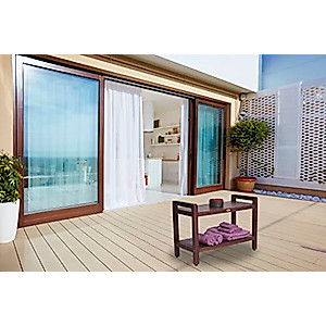 DecoTeak, 18 ", Teak Shower Bench, Teak Shower Seat, Teak Shower Stool, Teak Bench for Shower, Teak Shower Chair, Teakwood Shower Bench, Teak Bath Bench, Brown, 18 Inch