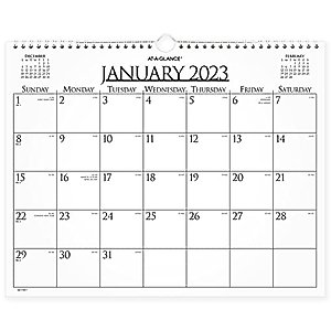 AT-A-GLANCE 2023 Wall Calendar, 14 ⅞ " x 11 ⅞ ", Medium, Spiral Bound, Monthly, Reversible, Business (997-1)