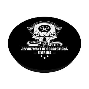 Florida Department Of Corrections Officer Skull Prison PopSockets Swappable PopGrip
