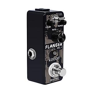 Koogo Guitar Flanger Pedal for Analog Flanger Effect Pedals Classic Metallic Flanger Sounds Effect As Ture Tone 2 Modes Best Retro Sound Effector