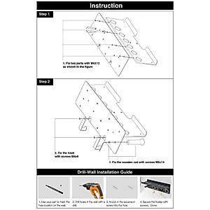 Floatant Wall Mount Holder for Dyson Airwrap Styler Supersonic Hair Dryer, Nail-Free or Perforat Install, Organizer for Storage Attachments, Rack with Hooks for Accessories Nozzles Barrels Brushes