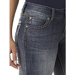 Wrangler Women's Retro Sadie Low Rise Stretch Boot Cut Jean, Medium Blue, 11-32