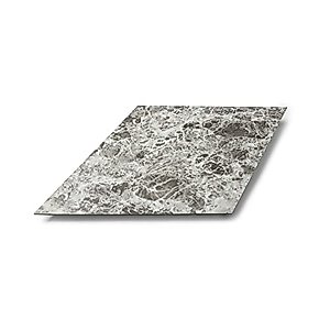 Lucida Surfaces Luxury Vinyl Floor Tiles | Glue Down Adhesive Flooring | Marble Look Rhombus Shaped Tile | MosaiCore | Single Sample Tile