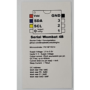I2C Smart I/O Expander and A/D Converter - Serial Wombat 4B - 4 Pack. Drive Servos, switches, quadrature encoders, UART/I2C Bridge Over I2C Compatible with Arduino