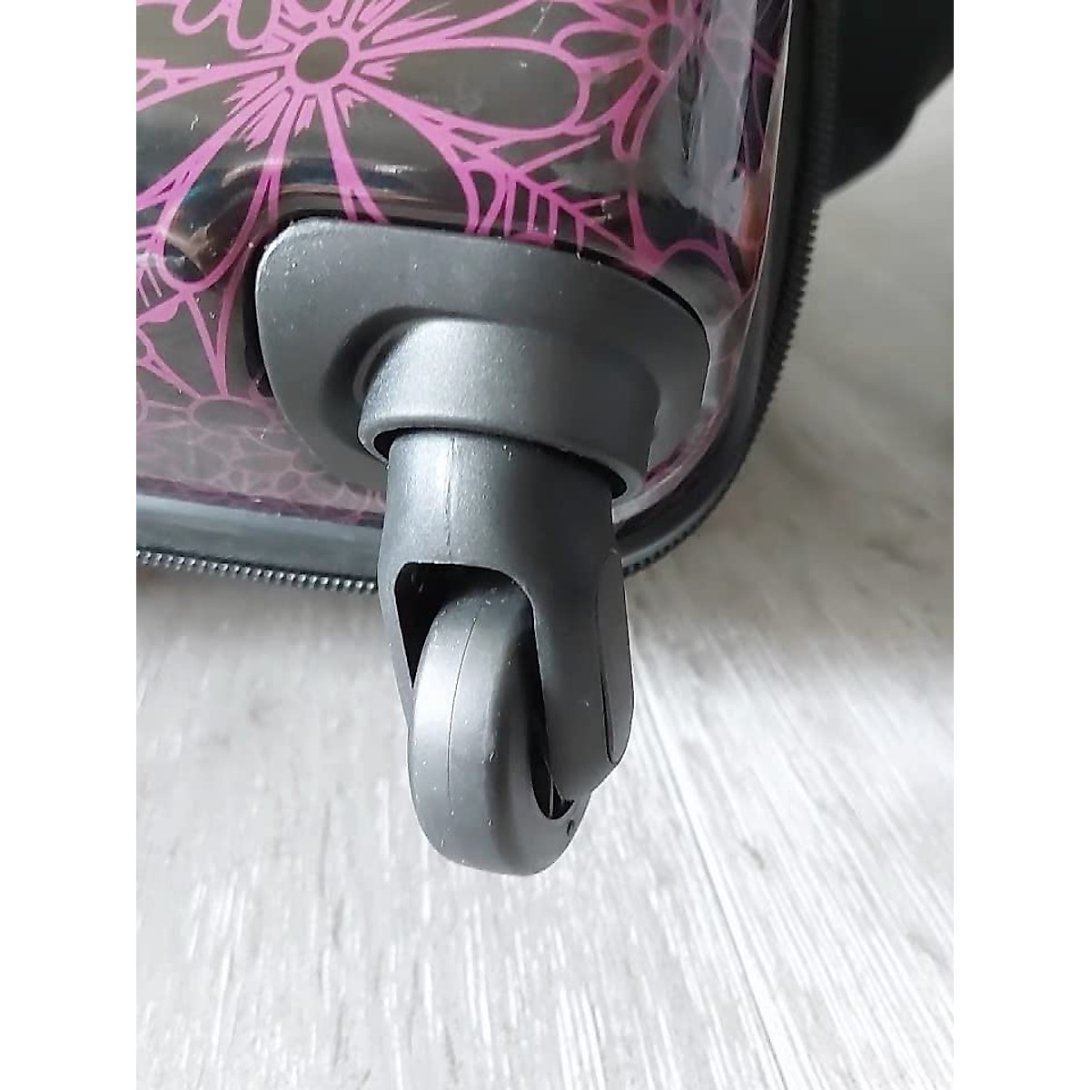 Zerone Luggage Wheel, A Pair Black Suitcase Mute Single Row Wheel Universal Luggage Replacement Outdoor Supplies