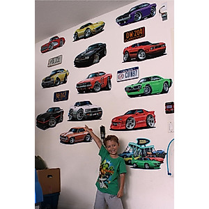 2008 CJ-7 KC Lights Wall Decal Vintage 3D Car Movable Stickers Vinyl Wall Stickers for Kids Room