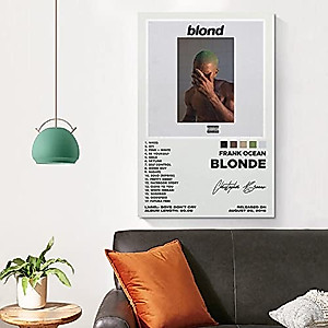 ZOIS Music Posters For Room Aesthetic 90s Frank Ocean Blond Canvas Art Poster And Wall Art Hanging Decor for Modern Family Corridor Posters 12x18inch(30x45cm)