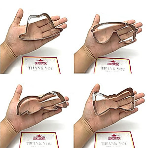 KENIAO Cool Dad Cookie Cutter Set Father's Day, 4 Pcs, Stainless Steel