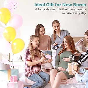 Spasilk 100% Cotton Hooded Terry Bathrobe with Booties — Baby Girl Gifts — Baby Boy Gifts — One Size — Shower Gift