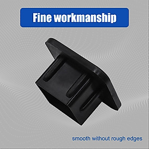 Fogfar 1 PC Square Tow Hitch Dust Plug, 3.14" x 3.14" x 1.96" American Flag Pattern Tow Tube Square Cover, Trailer Receive Tube Plug, Fits 2" x 2" Receiver Tube (Black)