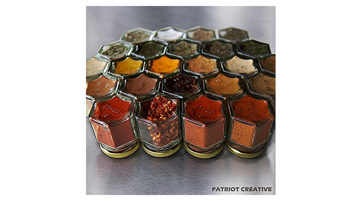 Hexagon Glass Jars 6oz - 30 Pcs Gold Lids for Canning & Favors