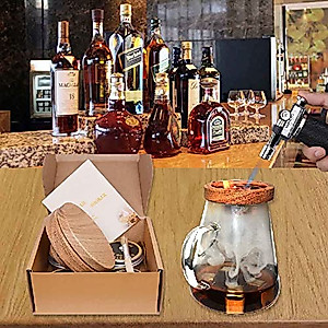 US Oak Cocktail Smoker Whiskey Smoker Kit, Old Fashioned Smoker Cocktail Kit with Wood Chips, Whiskey Smoker Cocktail Smoker Kit for Drinks