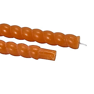 Creative Co-Op Unscented Twisted Taper Box, Set of 2, Spice Candles, 2" L x 1" W x 10" H, Orange, 2 Count